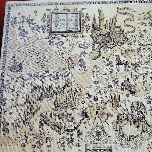 Harry Potter Map Canvas Print - the Wizarding World / London ...