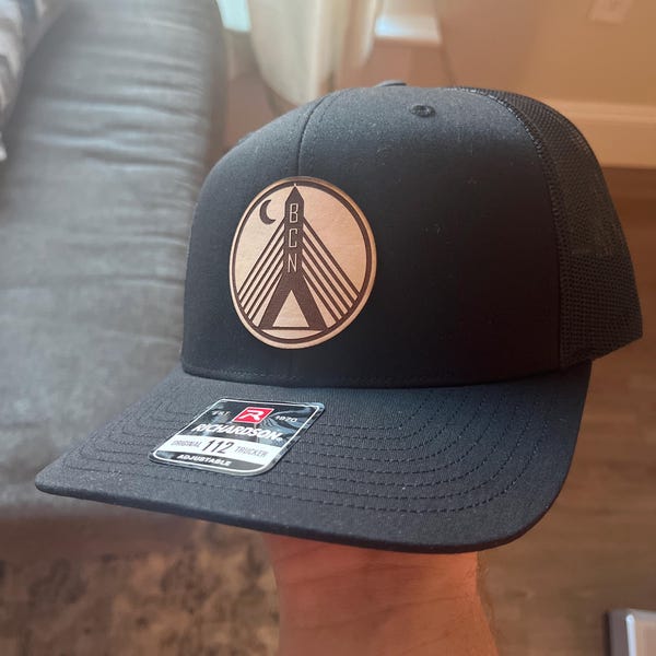 Custom Logo Dad Hats, Company Logo Hat, Leather Patch, Laser Engraved ...