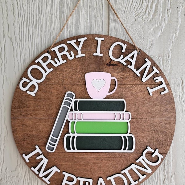 Reading Book Door Hanger Bundle File SVG, Library, Glowforge ...