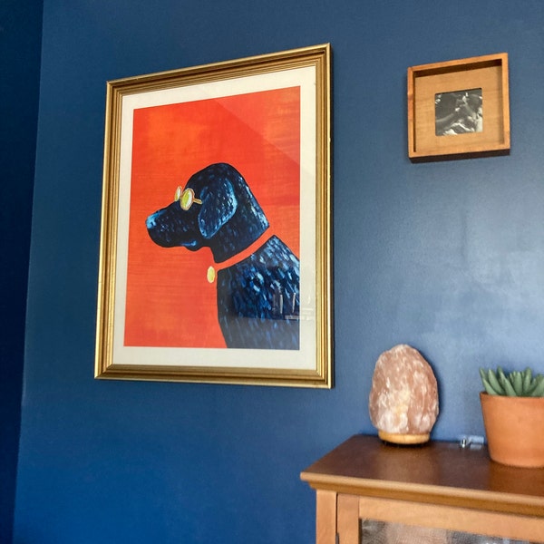 Jazz Dog, Hand-painted, Funky Animal Print, Dog Poster, Black Lab Wall ...