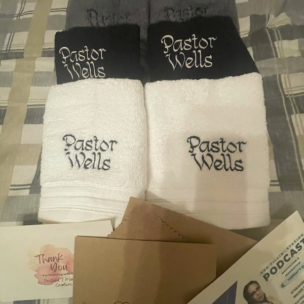 Embroidered Face Towels, Customized Face Towels, Minister Towels ...