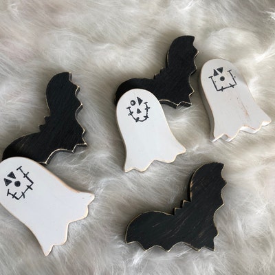 Set of 3 Unfinished Wood Ghost Cut Outs Made From 3/4 Solid Pine ...