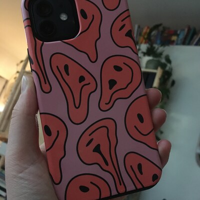 Smiley Face iPhone Case, Trippy Aesthetic Melting Phone Case, iPhone 12 Case iPhone 12 Pro Case ...