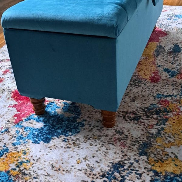 Premium Footstool, Pouffe Table, Handmade Ottoman Bench, Chesterfield ...