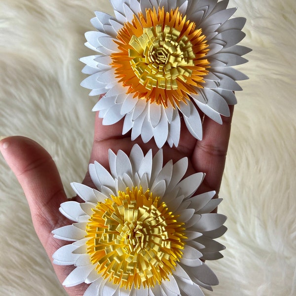 Daisy Paper Flower Pattern With Tutorial, SVG Cut Files and PDF ...