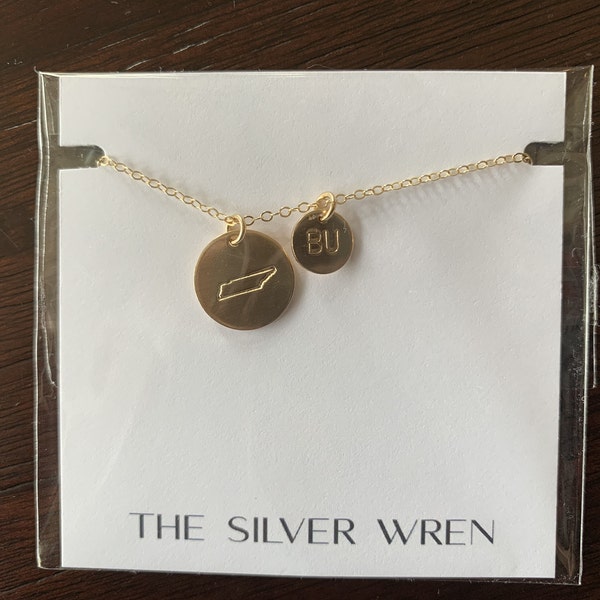 College Necklace, College Gifts, Graduation Gifts for Her, Silver, Rose ...