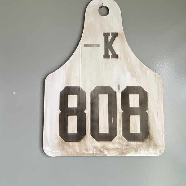 Farmhouse Decor, Cow Tag, Wall Decor, Cow Ear Tag Decor, Laser Engraved ...