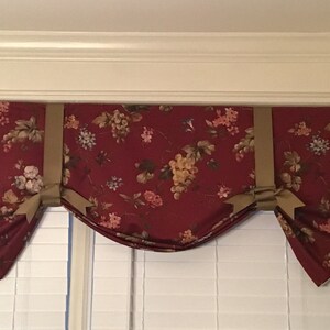 Lined Custom Made Valance Garden Images II Lemongrass Magnolia Floral Window Treatment Curtain ...