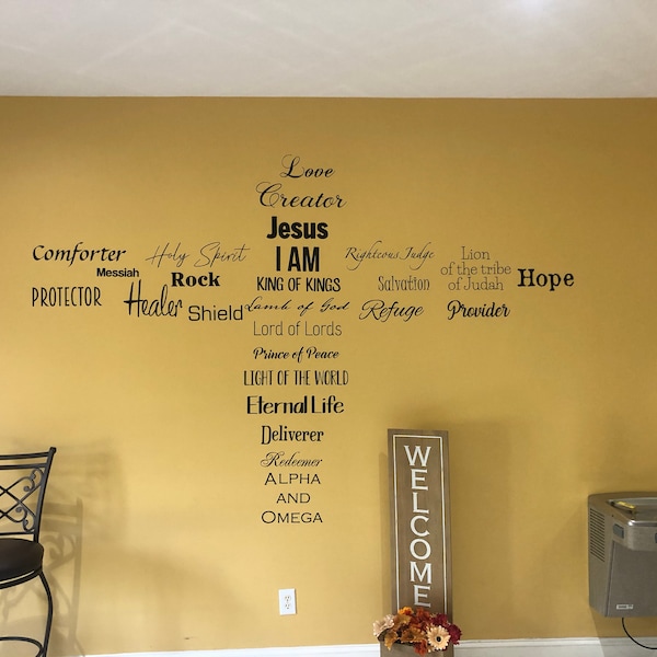 Names of God Decal Quote - and He Shall Be Called - I AM Sign - Gods ...