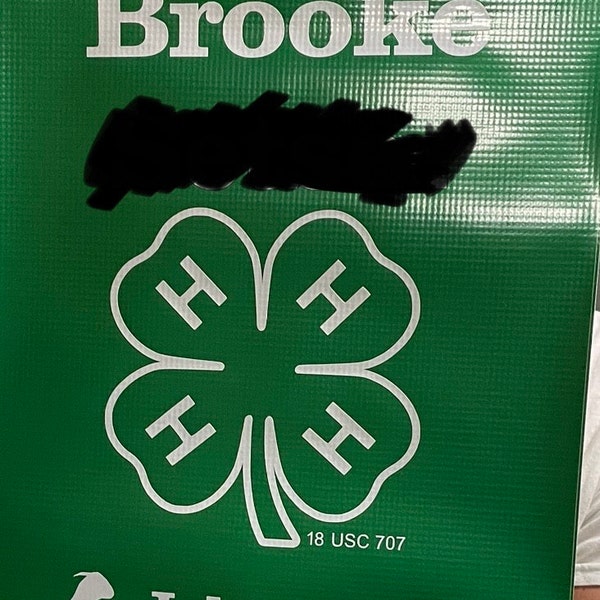 4-H Show Flag - 4-H Display - 4-H Livestock Display - Etsy