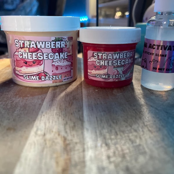 Strawberry Cheesecake DIY Floam Slime - Buttery Floam Slime Set With ...