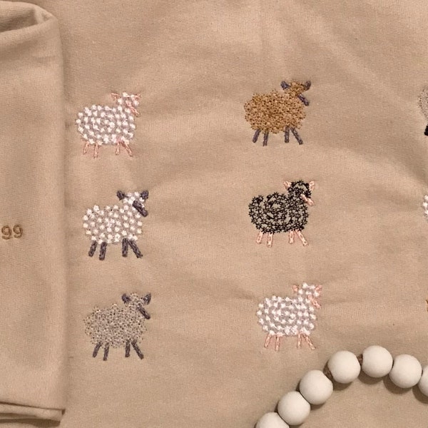 Lamb Tinies Bullion Style Mini Bundle - Baby Sheep French Knot Satin ...