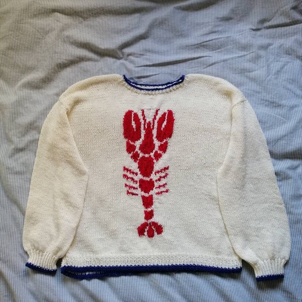 The Sebastian Sweater - Knitting Pattern - Lobster Jumper - Digital ...