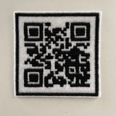 Rickroll QR Code Embroidered Patch, Rick Astley Iron on Patches, Meme ...