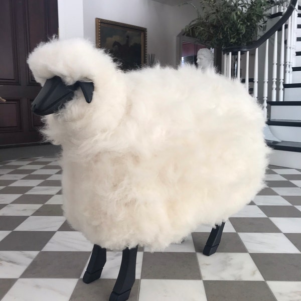 Sheep Ottoman Bench – Sculptural Animal Seating – Handmade Statement ...
