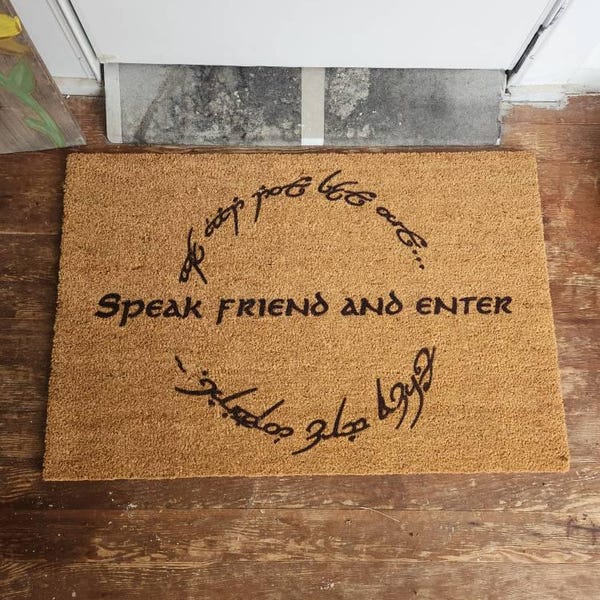 Come Back With a Warrant Doormat, Welcome Mat, Funny Doormat ...