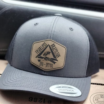 6 Custom Leather Patch Hats, Logo Hats, Laser Engraved Leather Patch ...