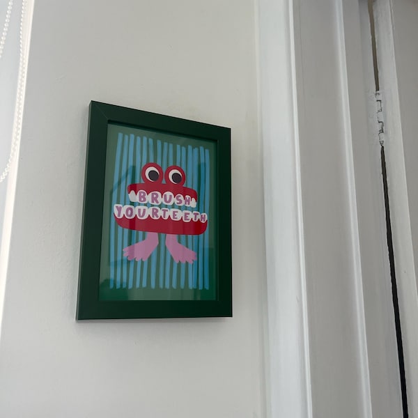 Green Picture Frame, A2 A3 A4 A5, Modern Frame Art, Thin Picture Frame ...