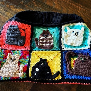 Many Cats Square ENGLISH Crochet Pattern PDF Granny - Etsy