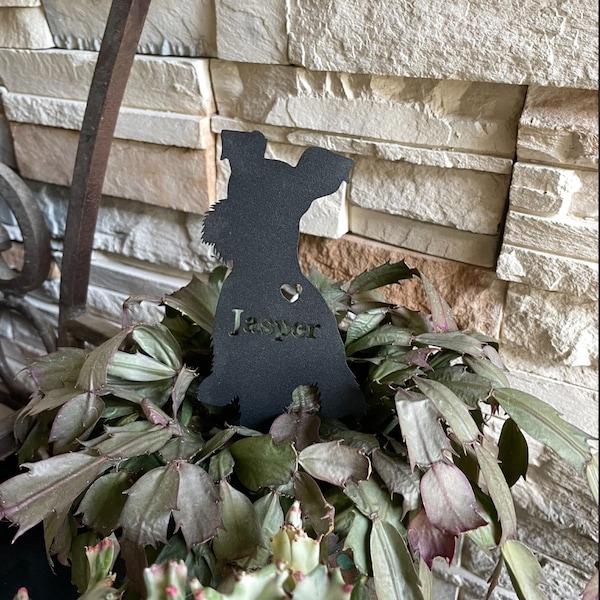 Metal Schnauzer Sign Garden Decor, Roadside Sign, Outdoor Dog Metal ...