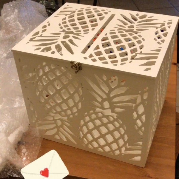 Palm Leaves Wedding Card Box-dark Green Palm Fronds Money Box-tropical ...