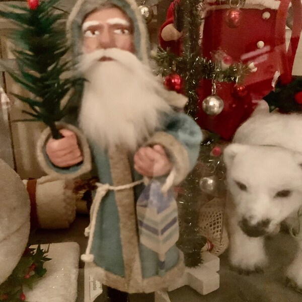 10” Artisan Reproduction of Antique German Santa Candy Container - Etsy