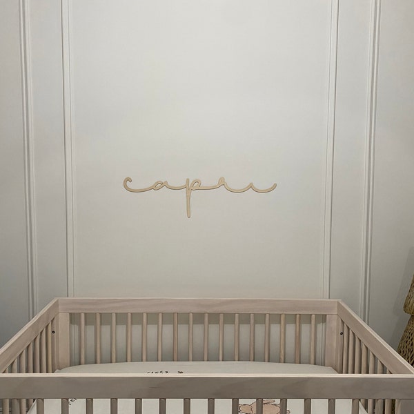 Custom Wall Name Script/name Sign Wooden Sign Nursery Wall Sign - Etsy