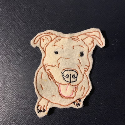 Pit Bull Machine Embroidery Design, Pit Bull Outline Embroidery Pattern ...