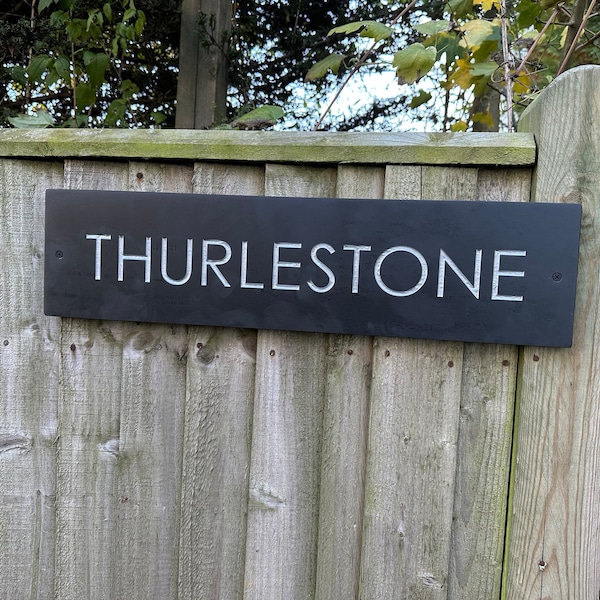 Natural Slate House Signs 20mm Thick Deep Engraved & Painted by Hand ...