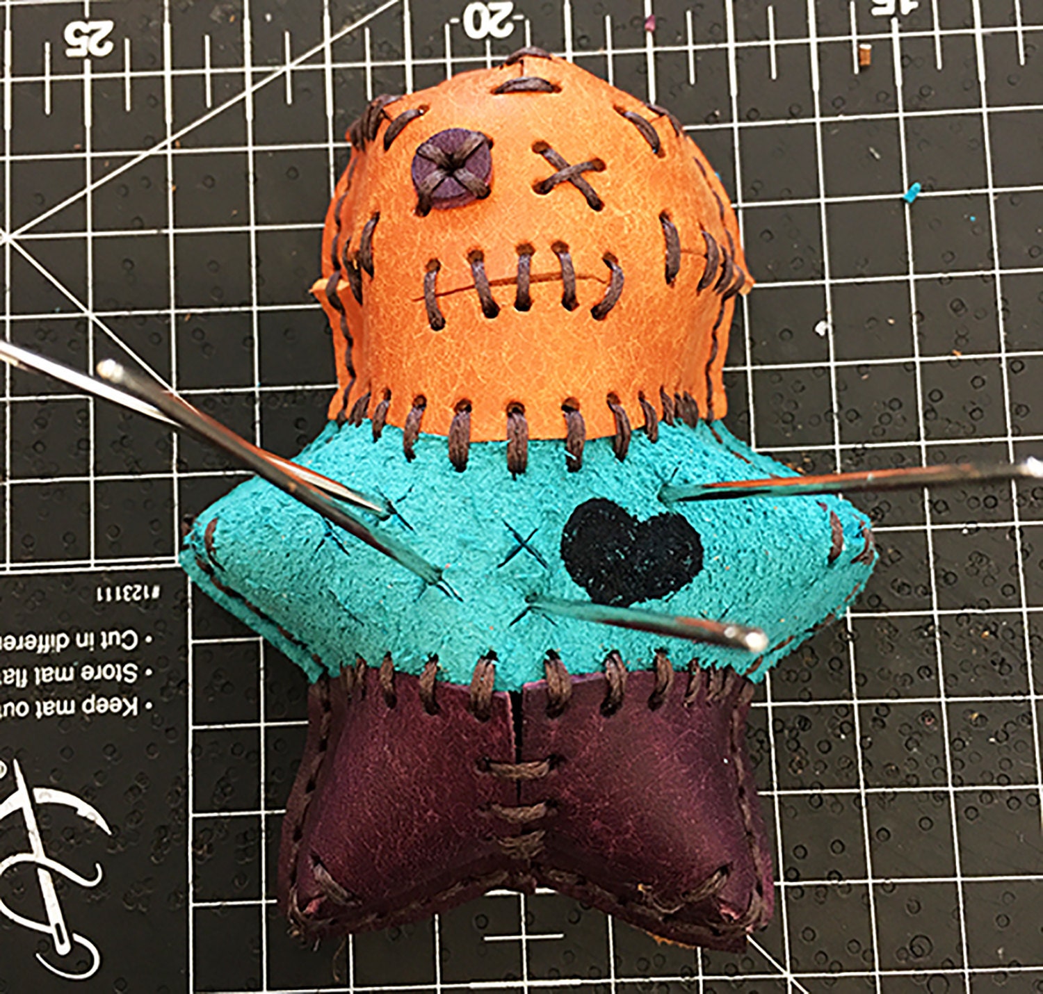 Voodoo doll leather pattern PDF - by Leatherhub