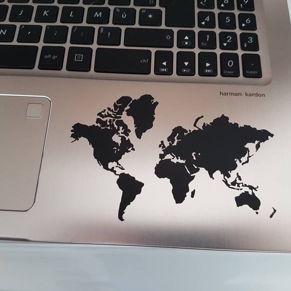World Map Decal , World Map Sticker, Adventure Decal, Travel Decal, Car ...