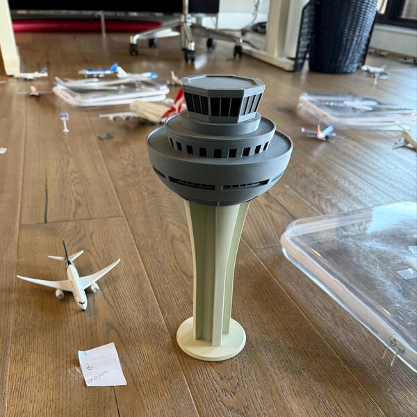 Frankfurt Air Traffic Tower Model, Air Traffic Control Miniature, ATC ...