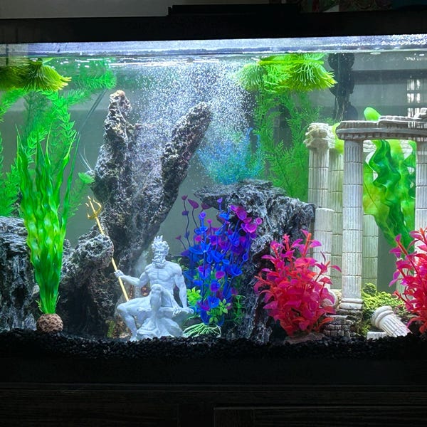 Neptune Aquarium Statue | Fish Tank Decor & Aquascape Ornament ...