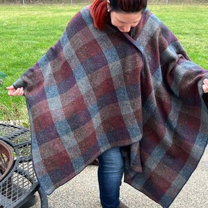Irish Tweed Wool Cape Ruana Wrap Rectangle Cloak 100% Pure - Etsy