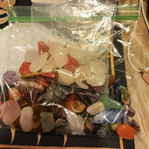 Mixed Gemstone Tumbled Stones - Multiple Sizes Available - Mixed ...