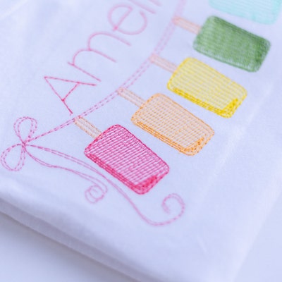 Hanging Popsicle Line With Bows Quick Stitch Embroidery - Etsy