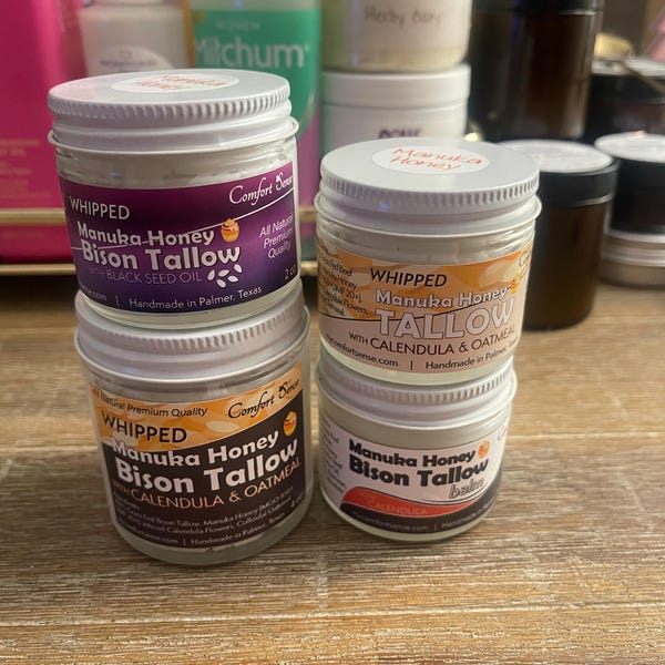 BEE POLLEN Manuka Honey & Bison Whipped Tallow Cream With 850+MGO ...