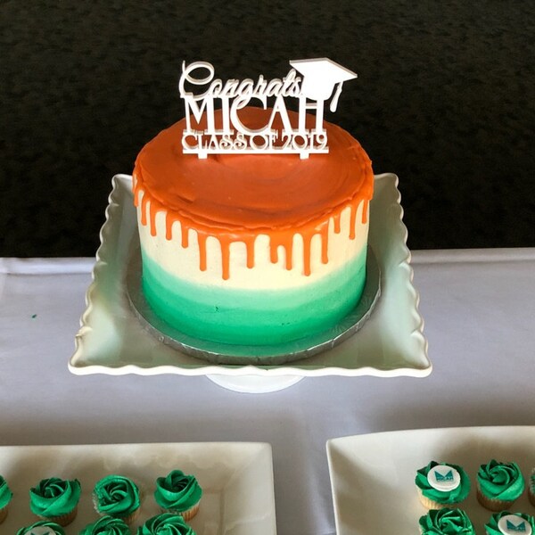 Congrats Class Cake Topper, Graduation Cake Topper, Custom Graduation ...