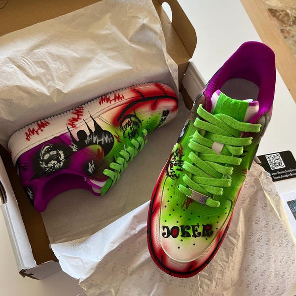 Nike Air Force 1 (AF1) "blue Lightning" (cartoon Drip Logo - Custom ...