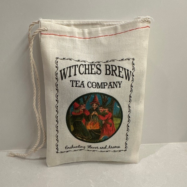 Witches Brew Tea Halloween Bags - Party Favor Bags - Primitive - Tea ...