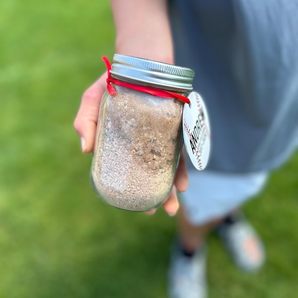 Jar of Dirt BASEBALL Boys Team Personalized Metal Tag Motivational ...