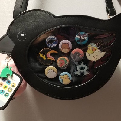 Crow Ita Bag Black Crossbody Purse - Etsy