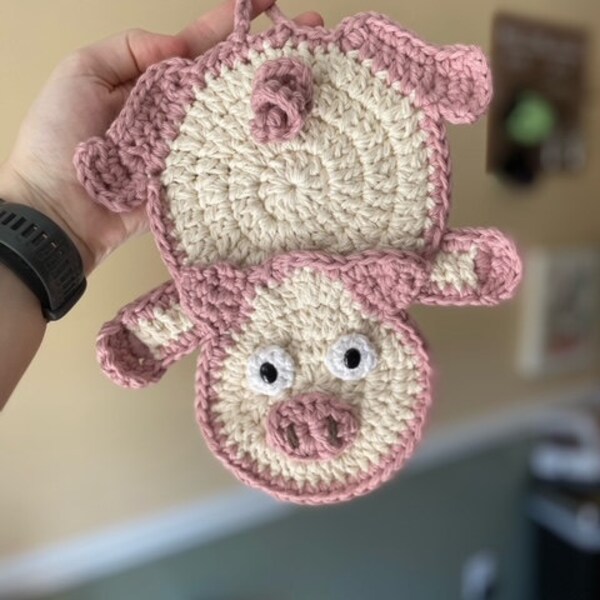Pig Pot Holder CROCHET PATTERN - Etsy
