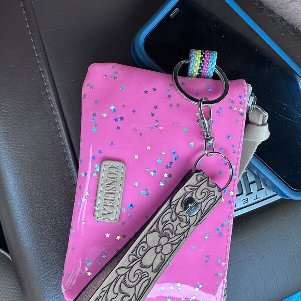 Engraved Tooled Leather Styled Floral Keychain | Keychains Strap ...