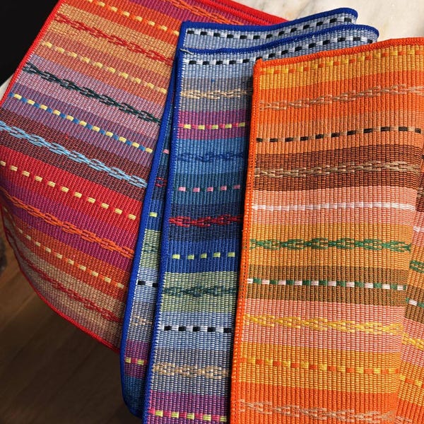 Placemats Set of 4 Colorful Art Woven Placemat Plate Mat Kitchen ...