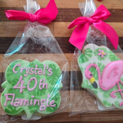 Number Custom Anniversary Cookies Set of 6 Crunchy Shortbread Cookies ...