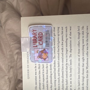 DW Library Card Bookmark Holographic Magnetic Bookmark Book Club ...