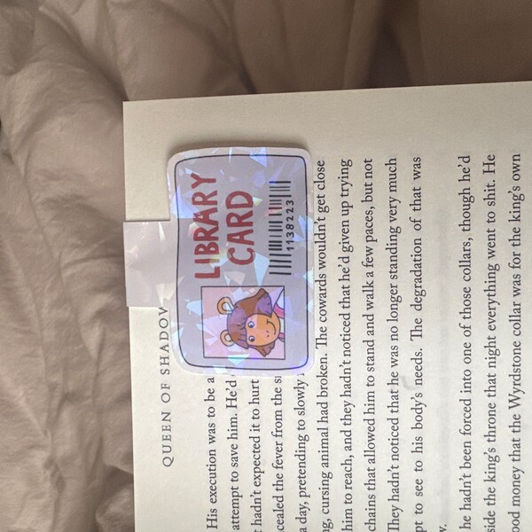 DW Library Card Bookmark Holographic Magnetic Bookmark Book Club ...