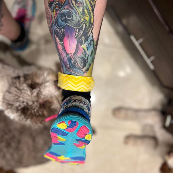 Floral Print Activity/step Tracker 100% Cotton Ankle Band Encompasses ...