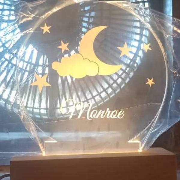 Personalized Night Light,birthday Gift,newborn Gift,engagement Gift for ...
